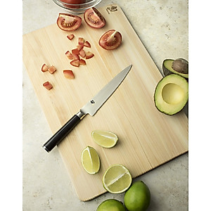 Shun Cutlery Classic Serrated Utility Knife 6", Narrow, Straight-Bladed Kitchen Knife Perfect for Precise Cuts, Ideal for Preparing Sandwiches or Trimming Small Vegetables, Handcrafted Japanese Knife