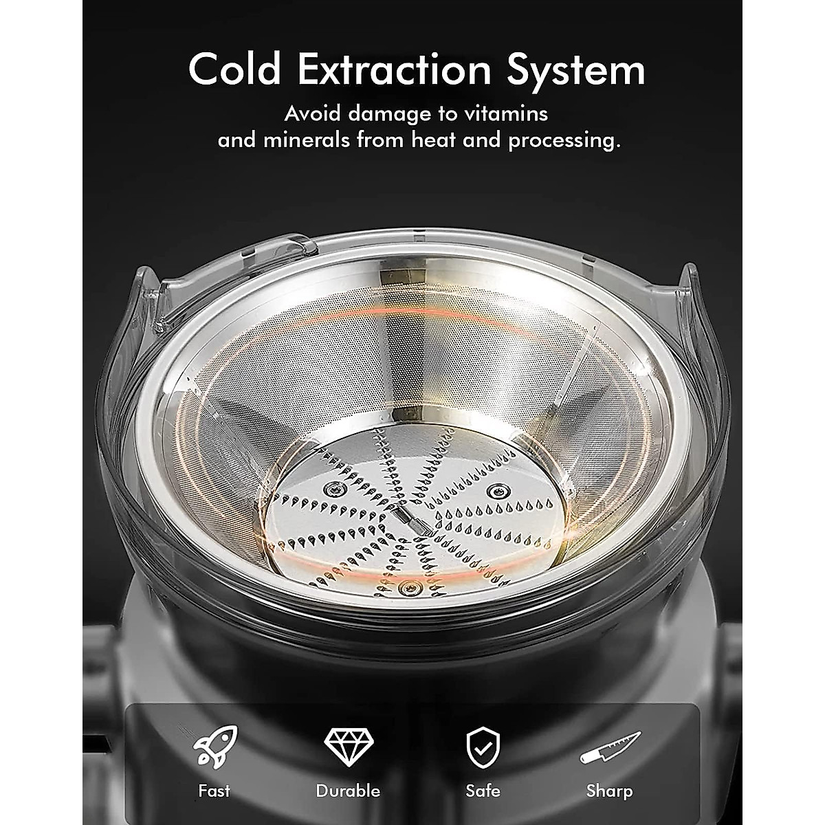 Juicer Machines, SiFENE 3" Big Mouth Centrifugal Juicer Extractor for Fruits & Vegetables (Gray)