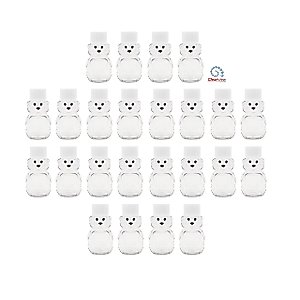 CLEARVIEW CONTAINERS | 2 Ounce Honey Bears with Screw Top Lid | Perfect for Holidays, Baby Shower Gifts, Beekeeping, Honey Dispensing (2 Ounce Bears, 24 Pack, White)