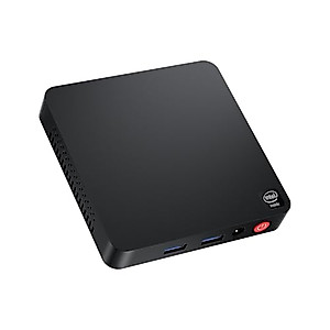 T5 Mini PC,Intel Processor N4020(up to 2.8GHz,4M Cache),Mini Computer with 4GB RAM+64GB eMMC,Dual Screen Display,HDMI+DP,USB3.0,2.4G/5GHz Dual WiFi 5, BT5.0,Gigabit Ethernet,Auto Power On