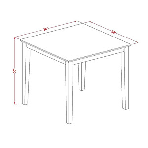 EAST WEST FURNITURE 5 PC Kitchen Table set with a Table and 4 Dining Chairs in Mahogany.