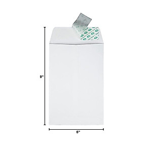Quality Park 6 x 9 Catalog Envelopes with Self Seal Closure, for Mailing, Storage and Organizing, 28 lb. White Wove, 100 per Box (QUA44182)