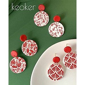 Silk Screen Stencils for Polymer Clay, 3 PCS Reusable Silkscreen Print Kit,for Printing on Clay & Other Jewelry Clay Earrings Decoration, Each 6" X 3.8"