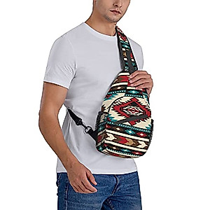 ROSIHODE Cute Native American Sling Backpack Casual Indian Chest Bags Crossbody Travel Hiking Daypack For Women Men