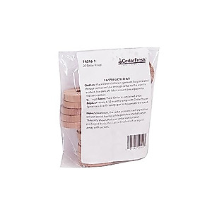 Household Essentials 14316-1 Cedar Fresh Red Cedar Wood Rings for Hangers | Set of 20