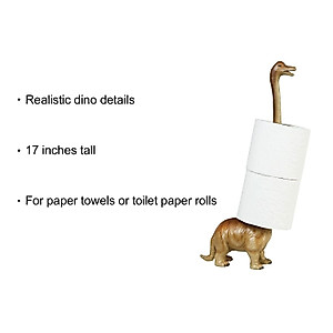 Paper Towel Holder - Brontosaurus Dinosaur - Countertop Free Standing - 17" High