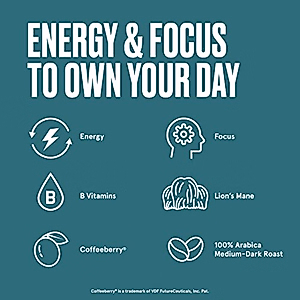 Bulletproof The High Achiever Ground Coffee, 10 Ounces, Medium-Dark Roast Enhanced Coffee