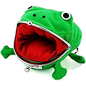 Bestmaple Frog Wallet Anime Cartoon Wallet Coin Purse Manga Flannel Wallet Cute Funny Plush Toy (Anime Frog)