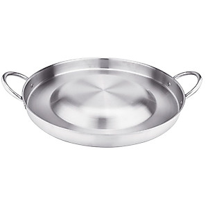 Bene Casa Stainless-Steel 22.4-inch Comal Pan, Belly Up, Rust Free Steel Convex Comal, Outdoor Cooking, Mexican Cuisine, Party Size, Comal,Pan and Serving Platter for Authentic Mexican