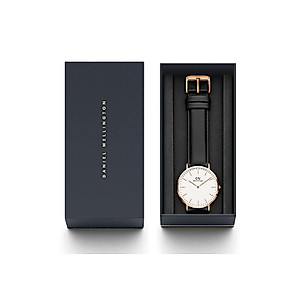 Daniel Wellington Classic Sheffield 40mm Men's Watch, DW Classic Leather Rose Gold Watch for Men