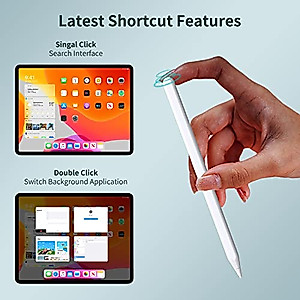 Wireless Charging Pencil for iPad with and Tilt Sensitive, Palm Rejection, iPad Pencil 2nd Generation Compatible with iPad Pro 11 inch 1/2/3/4, iPad Pro 12.9 Inch 3/4/5/6, iPad Air 4/5, iPad Mini 6