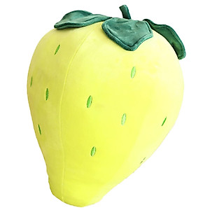 Cute Fruit Kids Pillow Stuffed Strawberry Plush Pillows Super Soft Girls Pillows Cushion Seat for Kids Toys (Yellow,7.8"/20cm) 1 Count (Pack of 1)