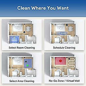 Shellbot Robot Vacuum Cleaner, LiDAR Navigation 4000Pa Robotic and Mop, AI Object Recognition Laser, Multi-Level Mapping, 5200 mAh, 3 in 1, WiFi/App/Alexa, Self Charge Resume Hoover, Gray (SL60)