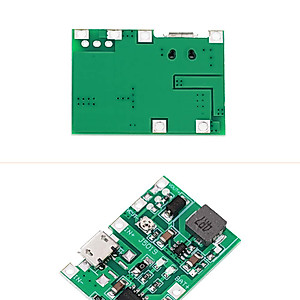 KOOBOOK 5Pcs Micro USB 3.7V Lithium Li-ion 18650 Battery Charging Discharge Module Adjustable Boost Step Up Integrated Module 4.5V-8V to 4.3V-27V