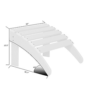 WestinTrends Dylan Outdoor Adirondack Chair with Ottoman and Side Table 5-Piece Set Black
