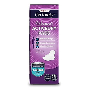 Walgreens Certainty Women's ActiveDry Pads, Light 26.0ea