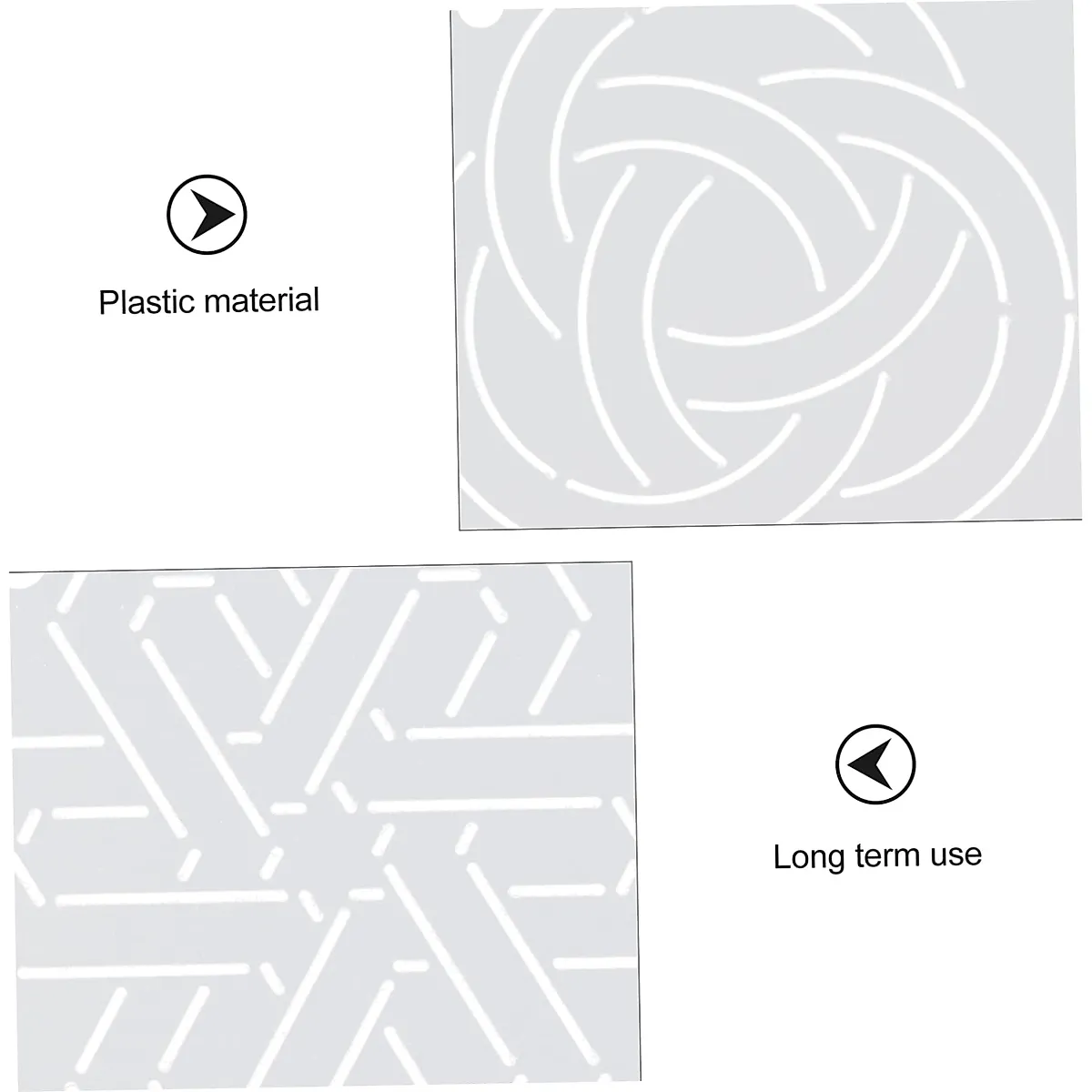 TEHAUX 8pcs Patchwork Template Wire Crimping Tool Acrylic Sewing Ruler Patchwork Stencil Template Wire Crimper Tool Painting Flower Template Embroidery Template Grip Plastic Quilting