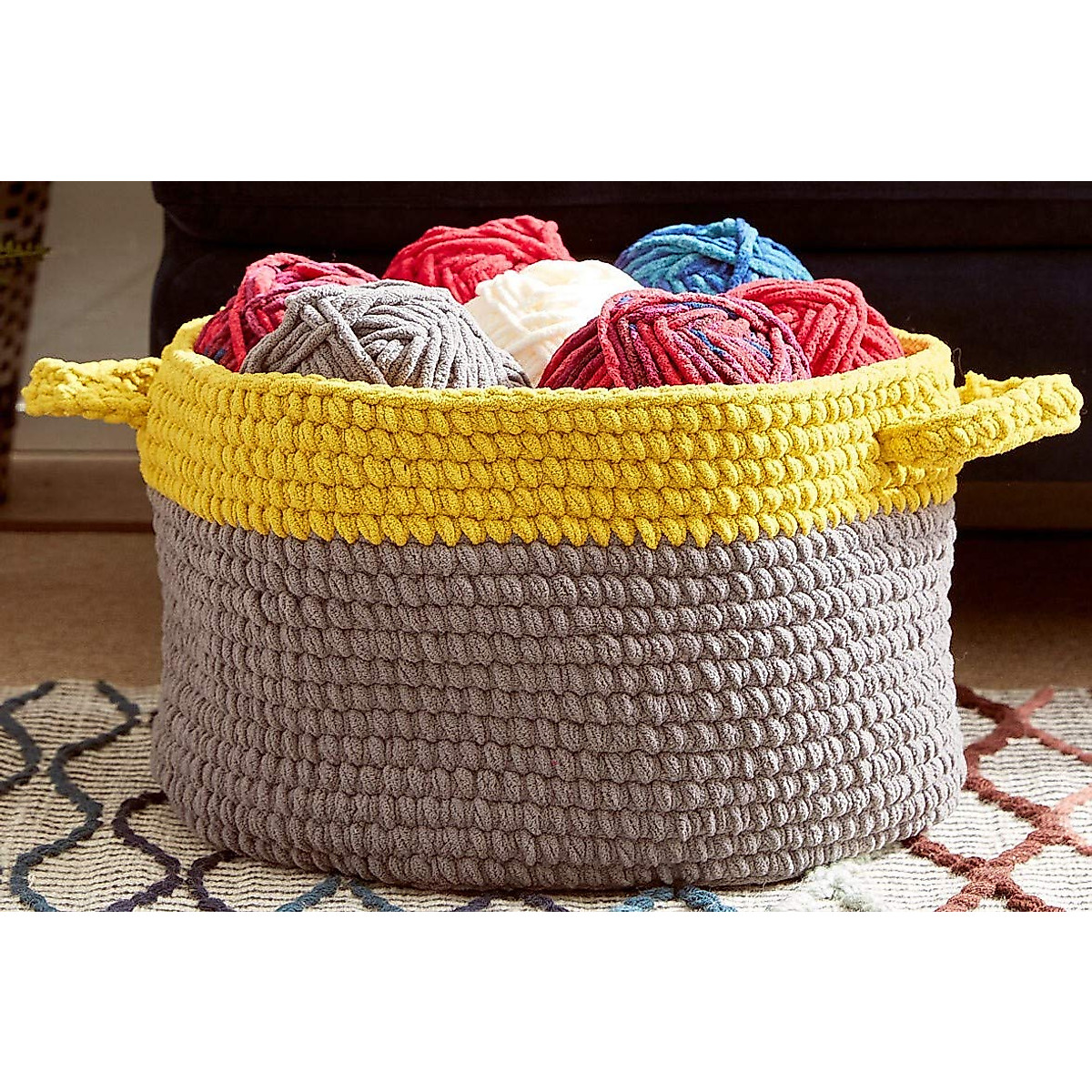 Bernat Blanket Yarn - Big Ball (10.5 oz) - 2 Pack with Pattern Cards in Color (Moss)