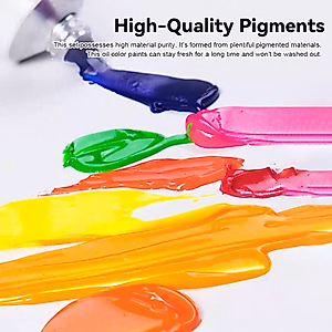 Paul Rubens Oil Paint, 20 Bright Oil Colors with High Saturation, 50ml Large Capacity Tubes, Faster Drying Time with Creamy Texture and Consistency for Artists, Students, Beginners