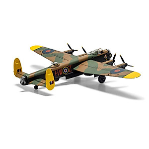 Corgi Diecast Avro Lancaster B MK III Grogs The Shot 1:72 WWII Military Aircraft Display Model AA32627, Green & Brown