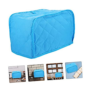 RUNROTOO Bread Machine Dust Cover Home Appliances Air Fryer Toaster Oven Toaster Bread Machine Supplies Air Fryer Cover Polyester Toaster Cover Toaster Appliance Cover Home Supply Coat Blue