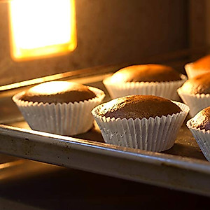 Warmparty Baking Cups Cupcake Liners, Standard Sized, 300 Count (White)