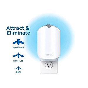 MELTINK ZEVO Indoor Flying Insect Trap for Fruit Flies, Gnats, and House Flies (1 Plug-in Base + 3 Refill Cartridge)