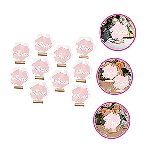 TOKIDNY 10 Pcs Hexagonal Table Dining Room Table Decor Reception Table Number Wedding Sign Dinner Table Decor Wedding Decor Cafe Table Numbers Wedding Place Sign Acrylic Table Numbers Sign