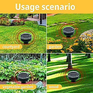 10pk Solar Upgrade Mole Repellent for Lawns Gopher Repellent Ultrasonic Powered Snak Repellent Deterrent Mole Repeller Mole Repellent Outdoor Lawns Yard Garden All Pests Stakes Chaser Sonic Spikes (1)