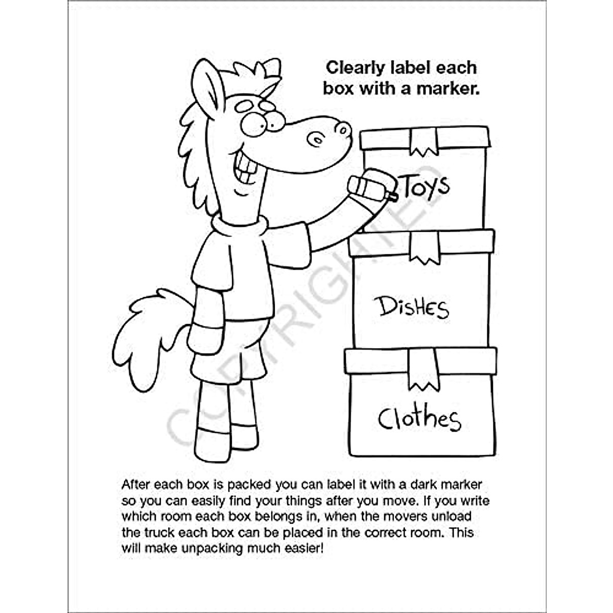 ZoCo - When I Move - Coloring Books (50 Bulk Pack, Without Crayons) - Real Estate Agent Gifts - Realtor Supplies - Games, Puzzles, Activities for Kids