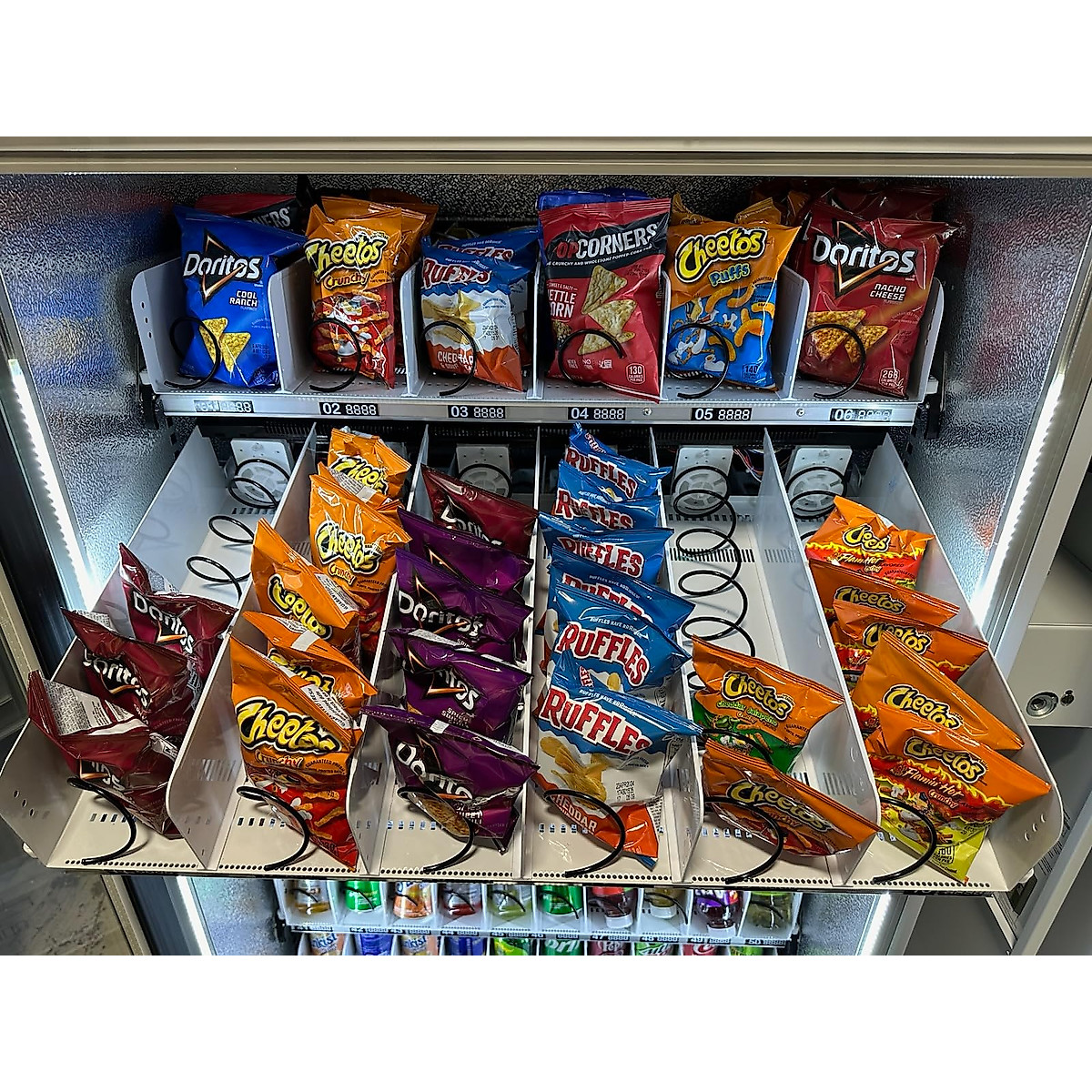 COMBO VENDING MACHINE GLASS FRONT W/CREDIT CARD READER