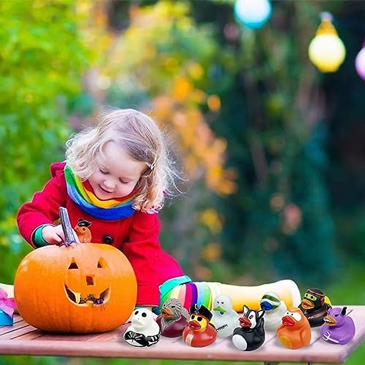 QINGQIU 24 Pack Halloween Rubber Ducks Jeep Bath Toys for Kids Toddlers Halloween Toys Halloween Party Favors Halloween Treat Bags Gifts