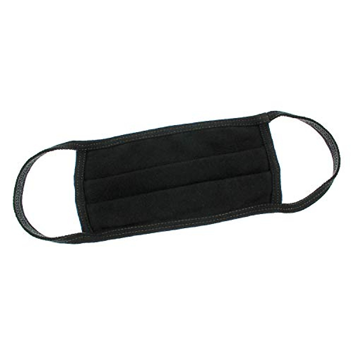 Reusable Face Mask Mouth Mask Pleated Black Cotton USA Made 1 Pack