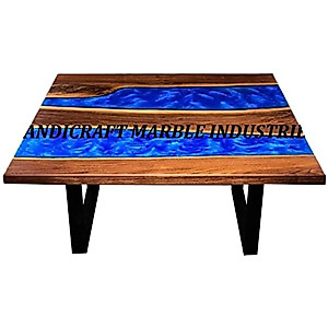 Epoxy Table, Live Edge Wooden Table, Epoxy Resin River Table, Natural Wood, Dining table, Natural Epoxy Table, Resin Table