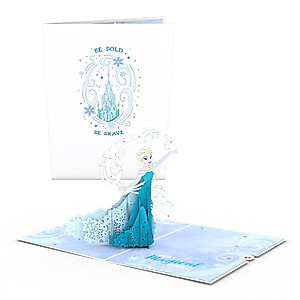 Lovepop Disney Frozen Elsa Birthday Pop Up Card 5 x 7”– Birthday Card – Handcrafted 3D Pop-Up Greeting Card – Card for Kids or Daughter