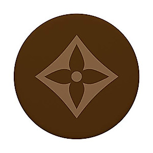 Brown/Tan Star Flower Luxury Lux PopSockets PopGrip: Swappable Grip for Phones & Tablets