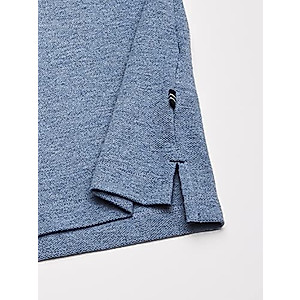 Nautica Men's Short Sleeve Solid Cotton Pique Polo Shirt, Deep Anchor Heather, X-Large