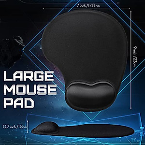 9 Pack Mouse Pad Ergonomic Mouse Pad with Gel Wrist Rest Support Memory Foam Mouse Pad Non Slip PU Base Pain Relief Mousepad for Computer Laptop Home Office Travel