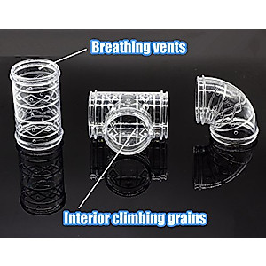 GNB PET Super Large Hamster DIY 20‘’x12''x15'' Cage Habitat with Complete Tunnel Module (Black)