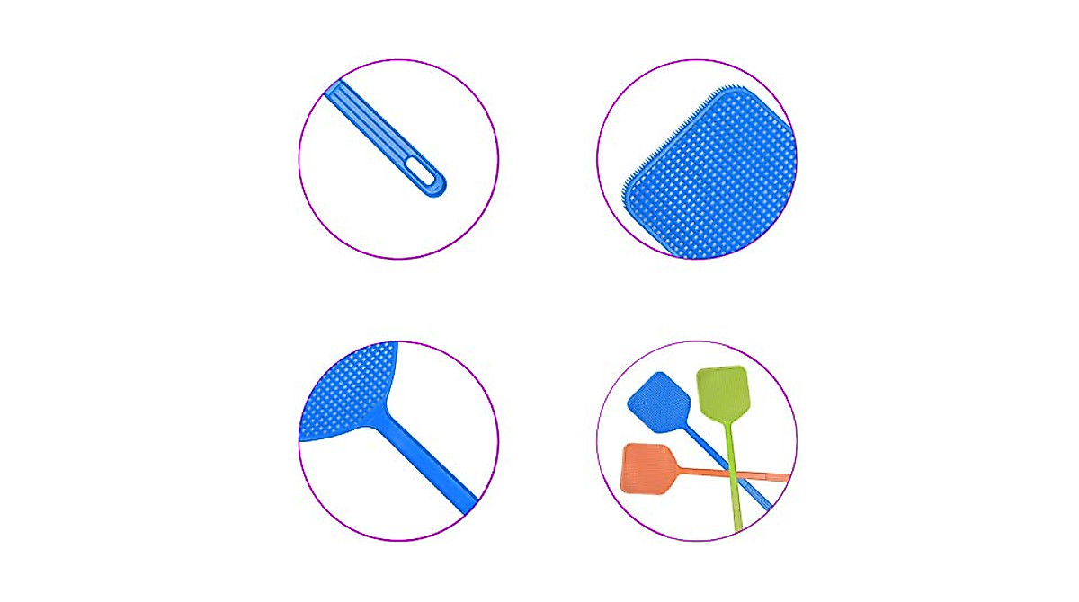 FRASTO Rubber Fly Swatter - Heavy Duty Fly Swatter Plastic - Fly ...