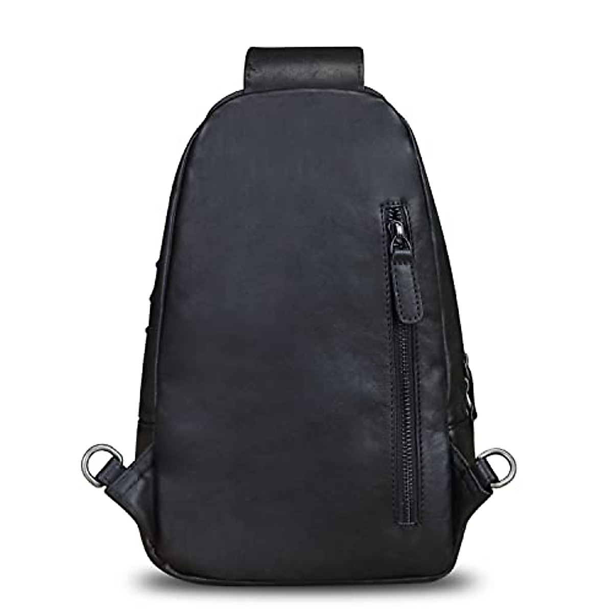 IVTG Genuine Leather Sling Bag for Women Sling Backpack Chest Shoulder Hiking Daypack Vintage Handmade Casual Crossbody Purse (Darkgrey)