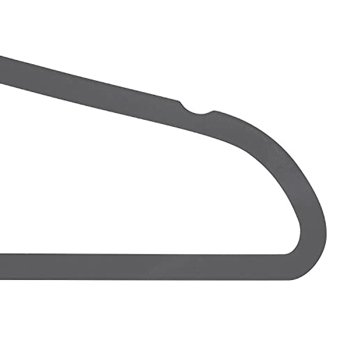 Simplify 10 Super Slim Velvet Huggable Hangers in Grey