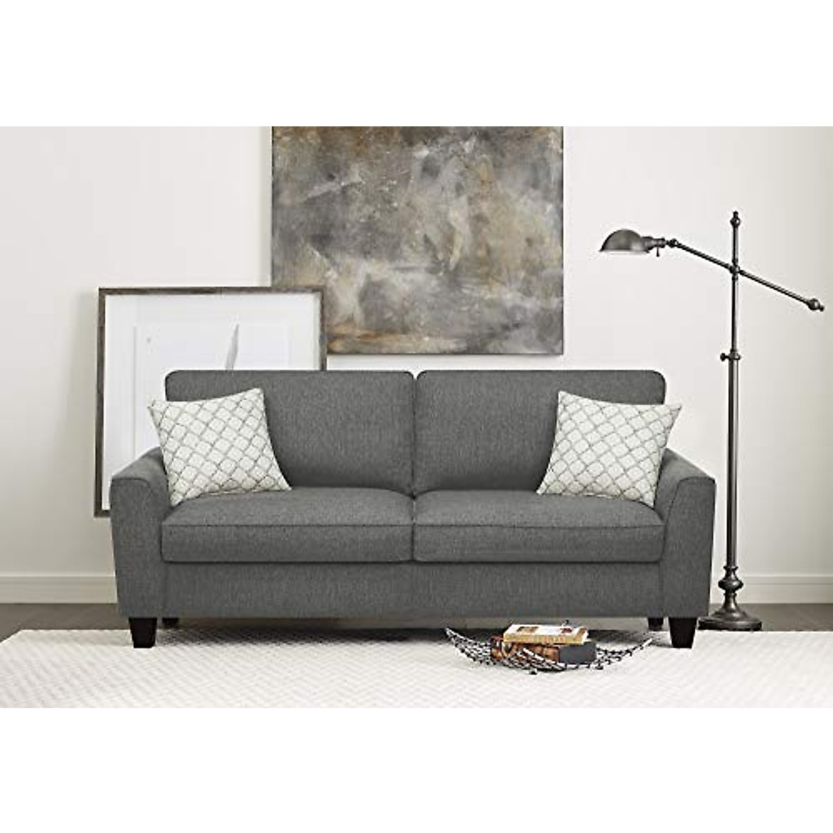 Serta Deep Seating Astoria 78" Sofa in Dark Gray