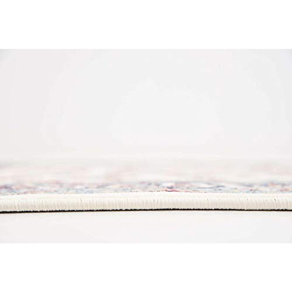 Unique Loom Narenj Collection Area Rug - Leeds (3' x 13' 1" Runner, Ivory/ Blue)