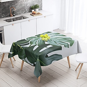 Waterproof Table Tablecloth Tropical Plant Flower Leaves Nordic Style Rectangular Dining Tables Cover Kitchen Decor A2 140x210cm