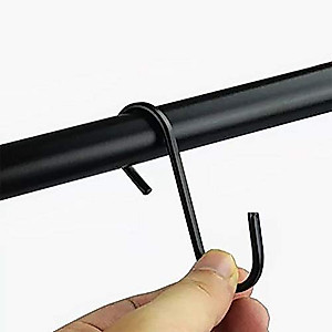 Yesland 50 Pack 4 Inches S Hooks, S Shaped Hooks/Hanging Hangers Hooks Heavy Duty Black Hook for Kitchen, Work Shop, Bathroom, Garden