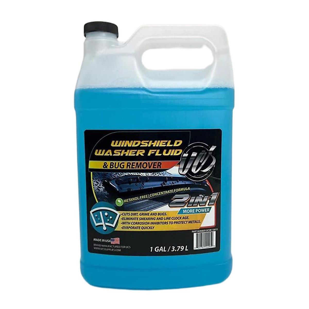 UCS 10015 2-In-1 Windshield Washer Fluid & Bug Remover 1 Gallon Pack of 1