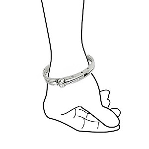 Bling Jewelry Biker Handcuff For Mens For Women Bracelet Bangle Cubic Zirconia Accent Silver Tone Stainless Steel