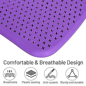 Homy Casa Inc PP Back Ergonomic Adjustable Design Armless Swivel Small Home Office Computer Desk Chair, Purple