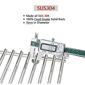 Shengyongh SSBG179A (4-Pack) 304 Stainless Steel Cooking Grid Grates and Heat Plates and Cast Iron Burner Replacement Parts Kit for Master Forge BG179A, BG179AO Grill Parts